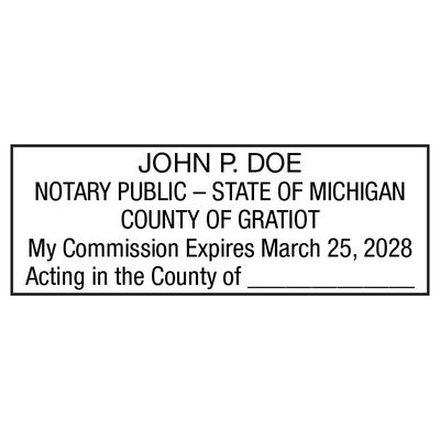 Michigan Notary Stamp | Rubber Stamp Warehouse